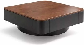 LuxuryForm DESIGN Konferenční stolek MODENA 80 × 80 cm - hnědý, černý (set)