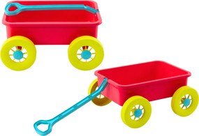 LEAN Toys Vozík na hračky do písku pastelově růžový