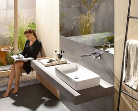 Hansgrohe Metropol, páková umyvadlová baterie pod omítku, 2-otvorová instalace, chromová, 74526000