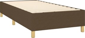 vidaXL Box spring postel s matrací a LED 80 x 200 cm textil [3138991] Barva: tmavě hnědá