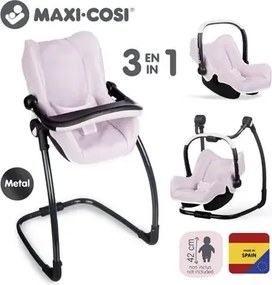 SMOBY Maxi-Cosi 3v1 Nosítko a židlička pro panenky růžová / Houpačka /