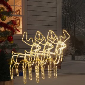 vidaXL Vánoční sobi s pohyblivými hlavami 3 ks teplé bílé LED