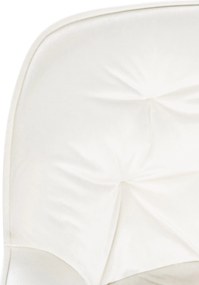 Sada 2 barových židlí Gibson 76 samet – krémově bílá