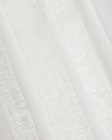 Závěs na řasící pásce wave barva bílá látka poloprůhledná, pletený vzor