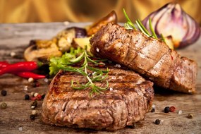 Obraz grilovaný hovězí steak Varianta: 90x60