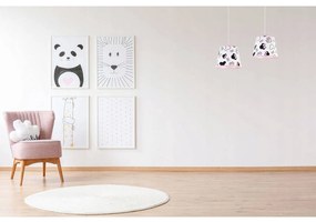 Dětské závěsné svítidlo Minnie, 2x textilní stínítko se vzorem, s