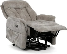 Polohovací křeslo šedé, elektrické TV-Q8575 GREY3