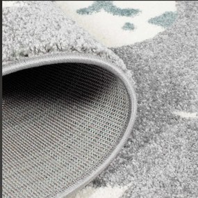 C.city Dětský kusový koberec pastel raketa na oběžné dráze šedý Rozměr: 160x225cm