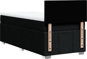 Box spring postel s matrací černá 100 x 200 cm textil 3286974