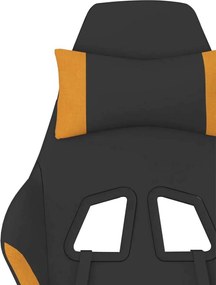 vidaXL Masážní herní židle černá a textil [345492] Barva: Tmavě žlutá