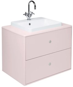 OnaDnes -20% Růžová lakovaná umyvadlová skříňka Tom Tailor Color Bath 62 x 80 cm s umyvadlem