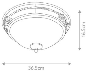 Elstead PB-F-A-BLK-GOLD - Stropní svítidlo PEMBROKE 2xE27/60W/230V