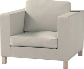 Potah na křesko IKEA Karlanda, krátký barva béžová látka pletený vzor