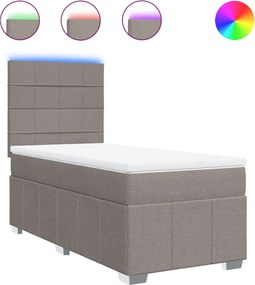 Box spring postel s matrací taupe 100 x 200 cm textil 3293883