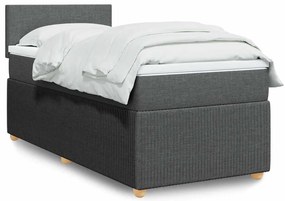 Box spring postel s matrací tmavě šedá 90x200 cm textil 3287333