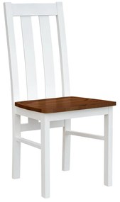 Židle 10, buk, barva bílá - ořech, kolekce Belluno Elegante