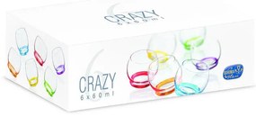 Bohemia Crystal Barevné sklenice na pálenku Crazy 25250/D4718/060ml (s