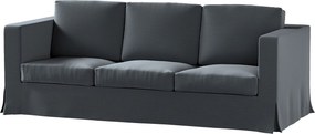 Potah na pohovku IKEA  Karlanda 3-místná nerozkládací, dlouhý barva šedá látka sametová