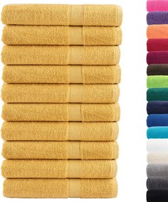 Prémiové ručníky SOLUND 10 ks zlaté 100x200 cm 600 g/m² 137295