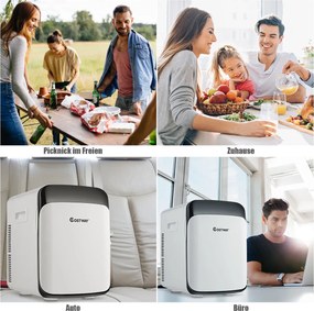 Costway 15 L mini lednice 2 v 1 Funkce chlazení a ohřevu přenosná mraznička