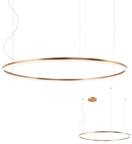 Redo 01-1717 závěsné LED stmívatelné svítidlo Orbit bronz, 76W, 3000K, ø120cm