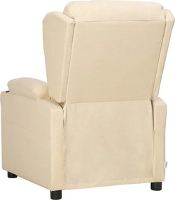 Polohovací křeslo krémové textil 339057