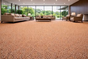 Betap, Metrážový koberec Virtuose 23, na míru, šíře 4m, oranžová, filc, chodba / předsíň