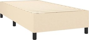 Box spring postel s matrací a LED krémová 80 x 200 cm textil 3135074