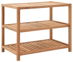 Koupelnový regál masivní ořechové dřevo 64 x 40 x 55 cm 247606