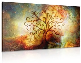 Obraz strom života s abstrakcí vesmíru - 120x80 cm