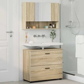 Sada koupelnového nábytku 2 ks Sonoma dub 76,5 x 35 x 64 cm 3393015