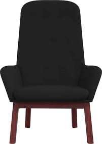 Relaxační křeslo černé samet 341224