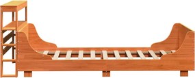 Postel bez matrace voskově hnědá 75 x 190 cm masivní borovice 3306485