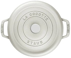 Staub Cocotte hrnec kulatý 26 cm bílá lanýžová , 11026107