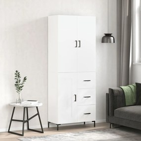 Skříň highboard bílá 69,5 x 34 x 180 cm kompozitní dřevo