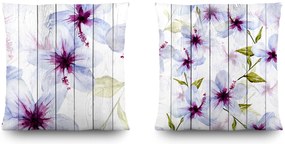 Dekorační foto polštářek Fialové květy, 45x45cm, CN3617