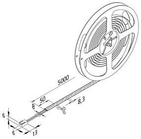 LED páska Basic-Tape S, IP54, 2 700 K, délka 500 cm