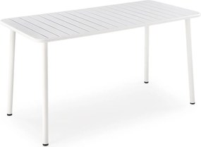 Kovový zahradní stůl Bosco 140 cm bílý