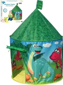Dětský stan Dinosauří hrad zelený / Dětský stan / 105 x 125 x 105 cm /