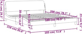 vidaXL Rám postele s čelem 180x200 cm umělá kůže [373239] Barva: Hnědá