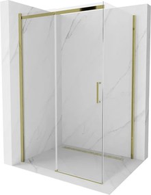 Mexen Omega posuvná sprchová kabina 120 x 90 cm, transparentní, zlatá - 825-120-090-50-00
