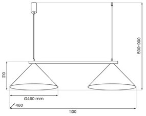 Lustr na lanku CAPITAL 2xGX53/15W/230V zelená