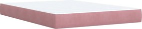 Box spring postel s matrací tmavě růžová 140 x 200 cm samet 3286341