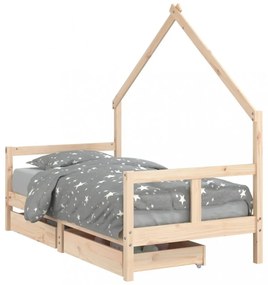 Dětská domečková postel se šuplíky Dekorhome 80 x 200 cm