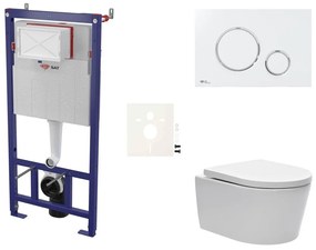 Cenově zvýhodněný závěsný WC set SAT do lehkých stěn / předstěnová montáž+ WC SAT Brevis SIKOSSBR70K