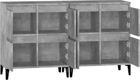 Příborníky 2 ks betonově šedé 60 x 35 x 70 cm kompozitní dřevo 3185763