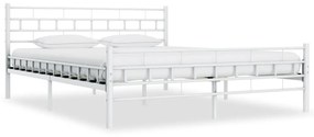 285300 vidaXL Rám postele bílý kovový 180 x 200 cm