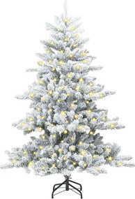 Umělý Skládací Vánoční Strom s stojanem Bílá 150 cm PVC a ocel 3397701