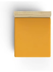 Žluté napínací bavlněné prostěradlo 160x200 cm - Mijolnir