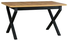 Rozkládací jídelní stůl IKON 1 - dub wotan/černé nohy
